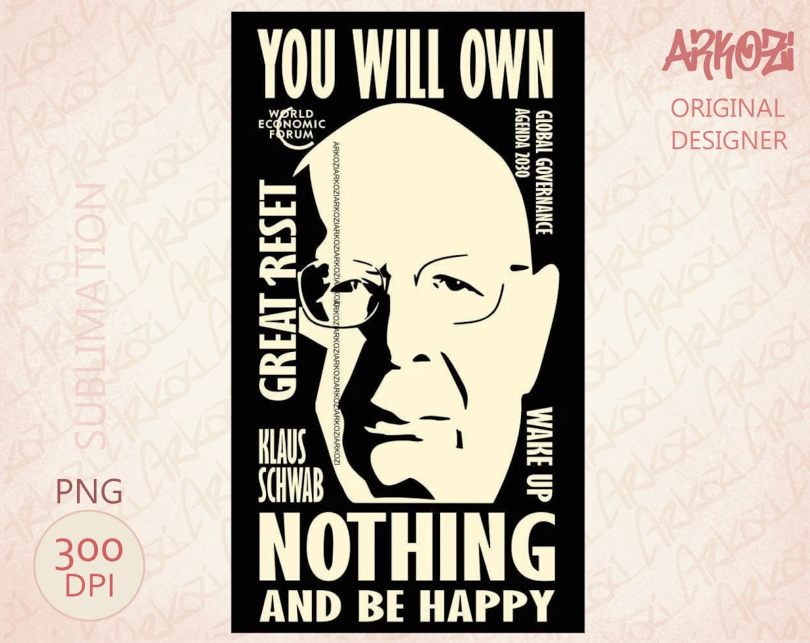 Klaus Schwab You Will Own Nothing SVG PNG - Etsy