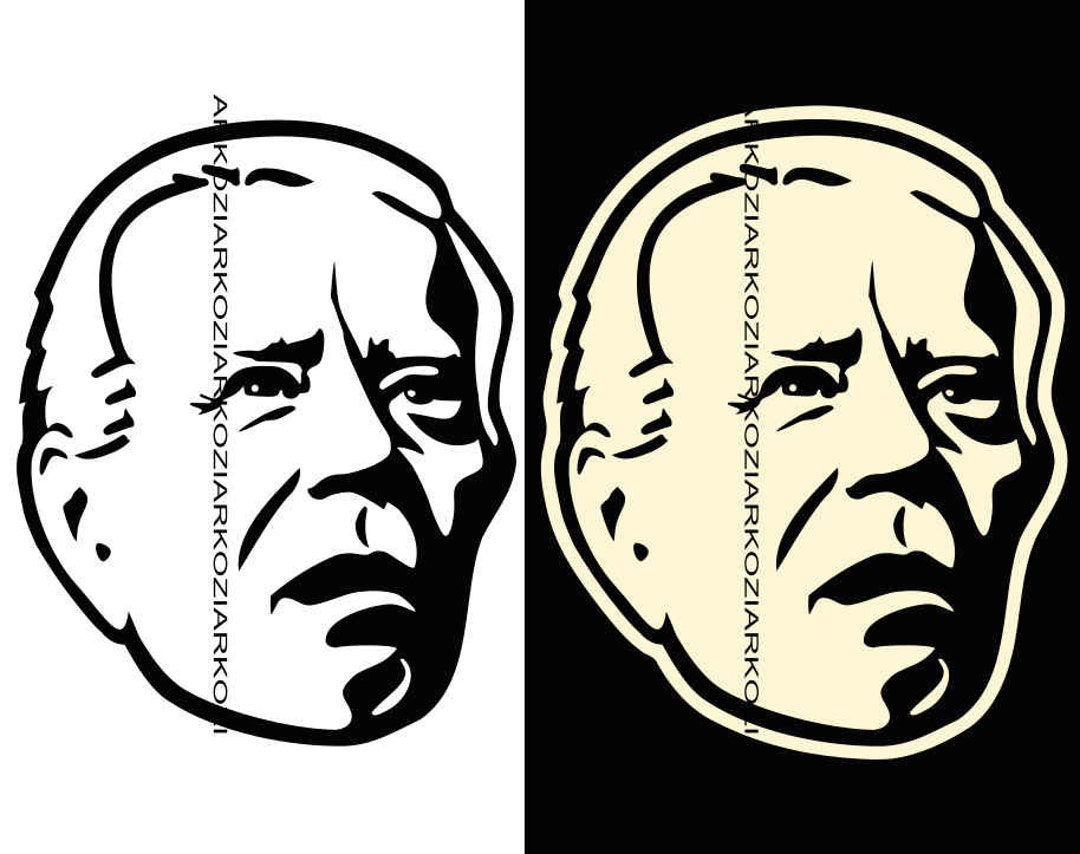Joe Biden Face SVG PNG Spaced Out 2 Cut File Sublimation - Etsy