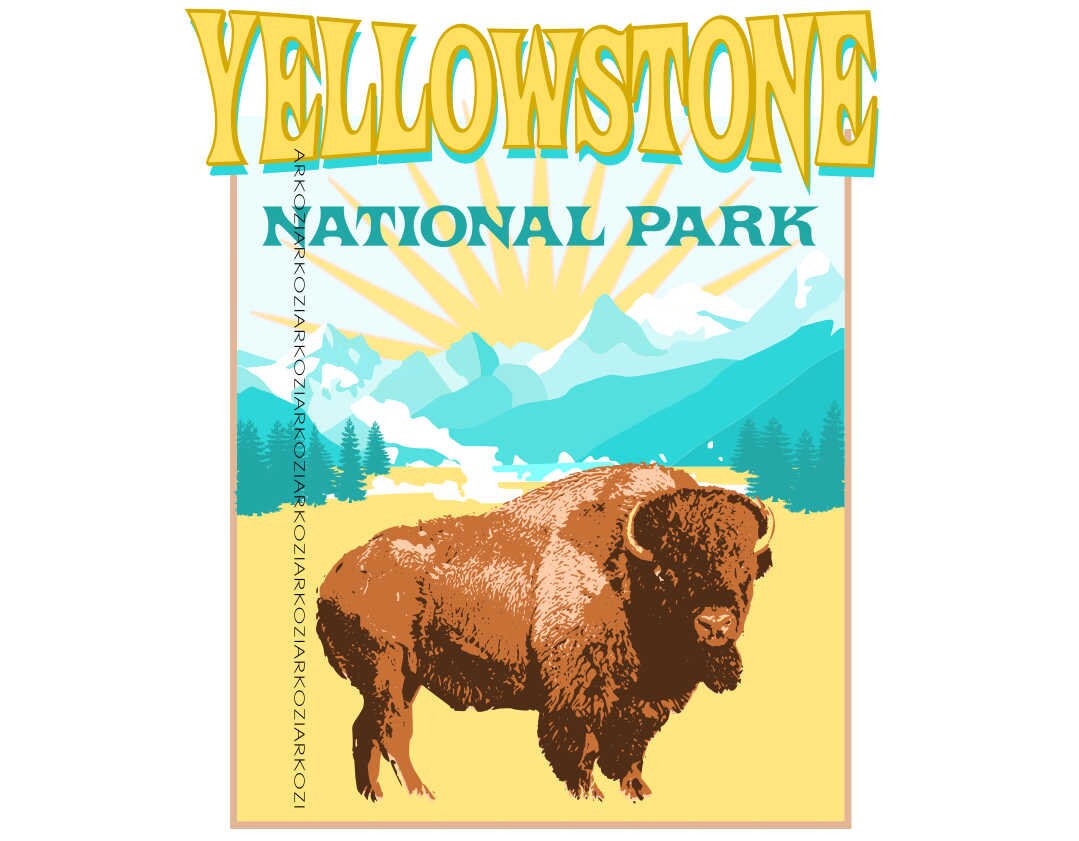 Yellowstone National Park PNG Sublimation Vintage and Solid - Etsy