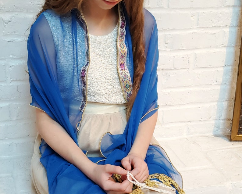 Royal Blue Net Lace Tallit Prayer Shawl Girls Tallis Ladies | Etsy