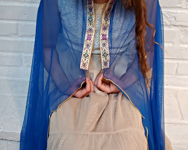 Royal Blue Net Lace Tallit Prayer Shawl Girls Tallis Ladies - Etsy