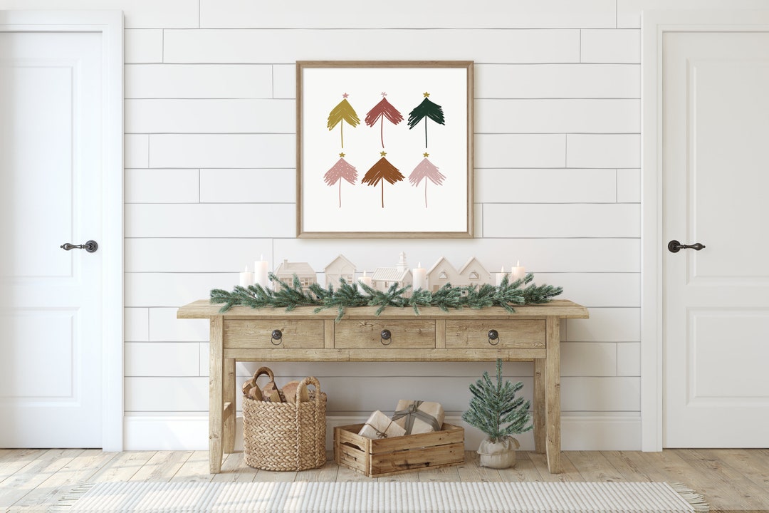 Boho Christmas Tree Printable-- DIGITAL DOWNLOAD -- Holiday Printable ...