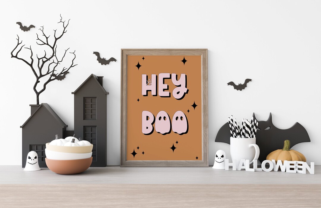 Hey Boo Printable || DIGITAL DOWNLOAD || Halloween Printable, Cute ...
