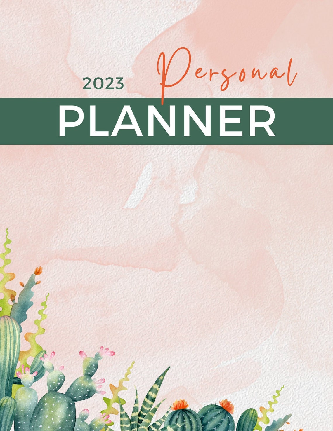 Planificador mensual imprimible 2023 simple lindo fácil de - Etsy México