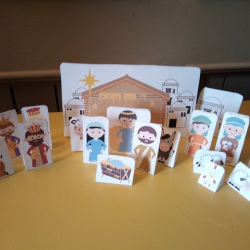 Printable Paper Nativity Scene | Etsy