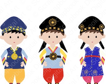 Hanbok illustration | Etsy