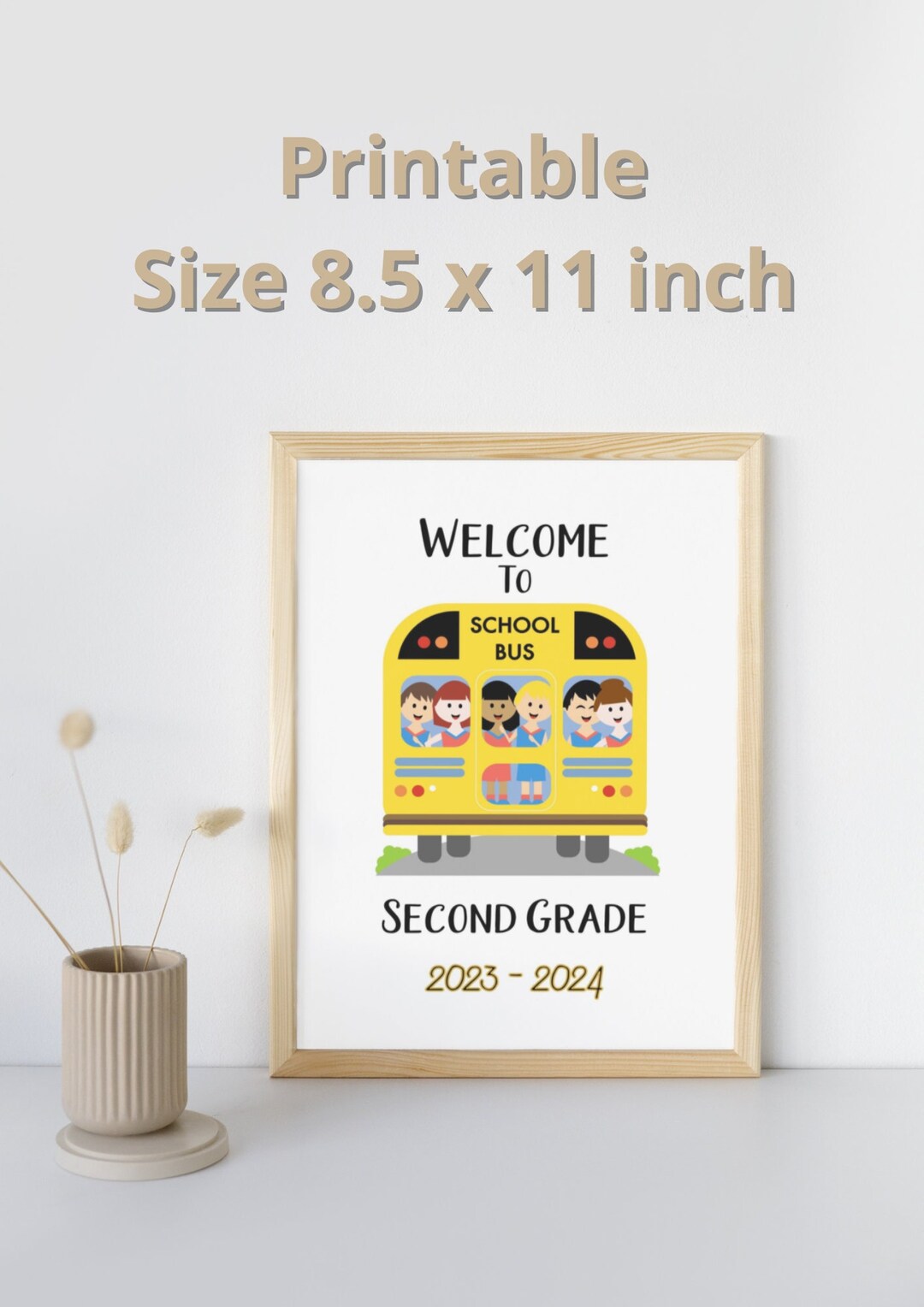 Welcome to Second Grade Sign Printable Classroom Sign - Etsy