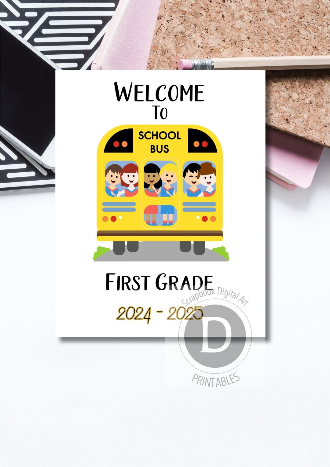 Welcome to First Grade Sign, Printable Classroom Sign, Cartel De ...