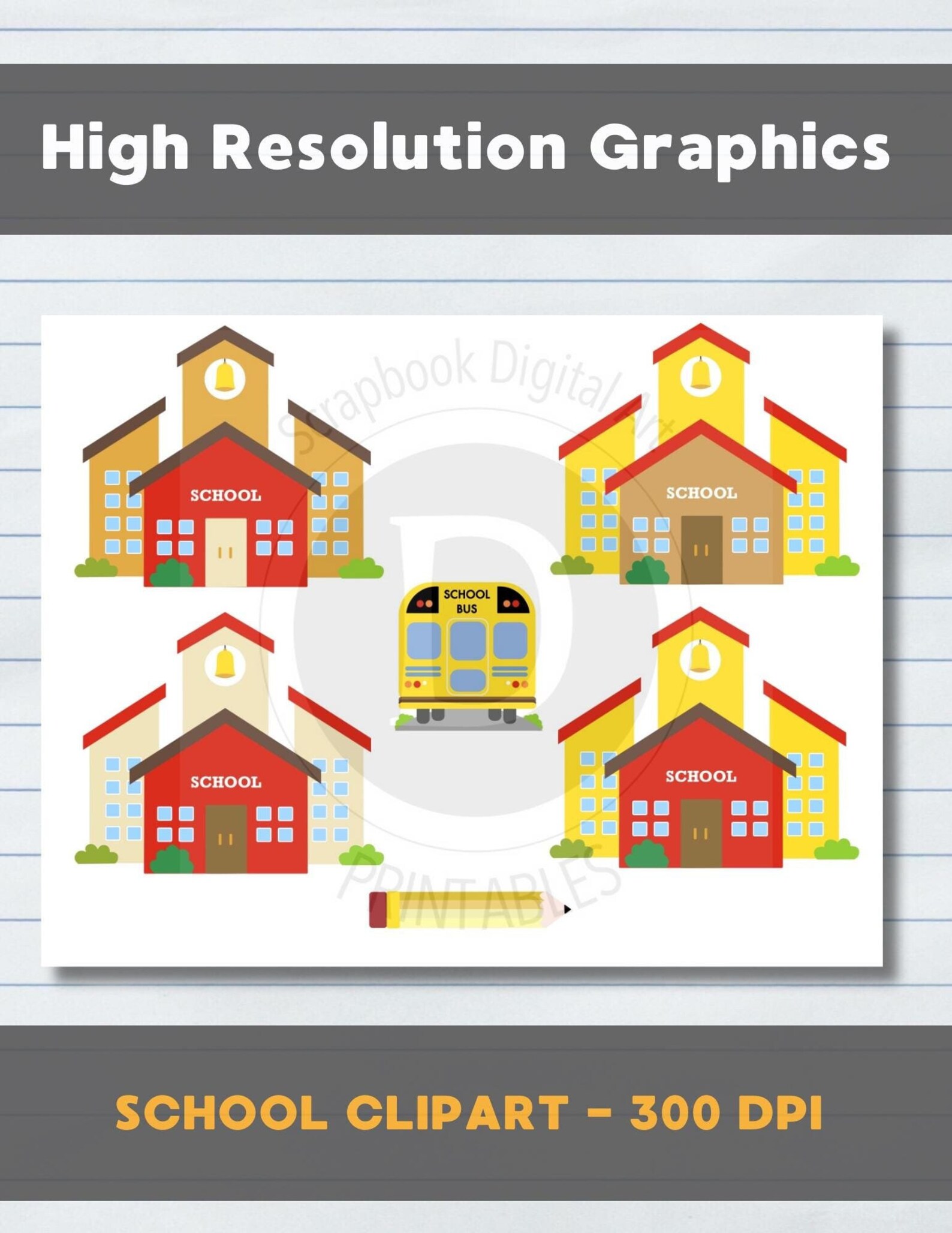 School Clipart: Education Graphics (digital Download) - Etsy