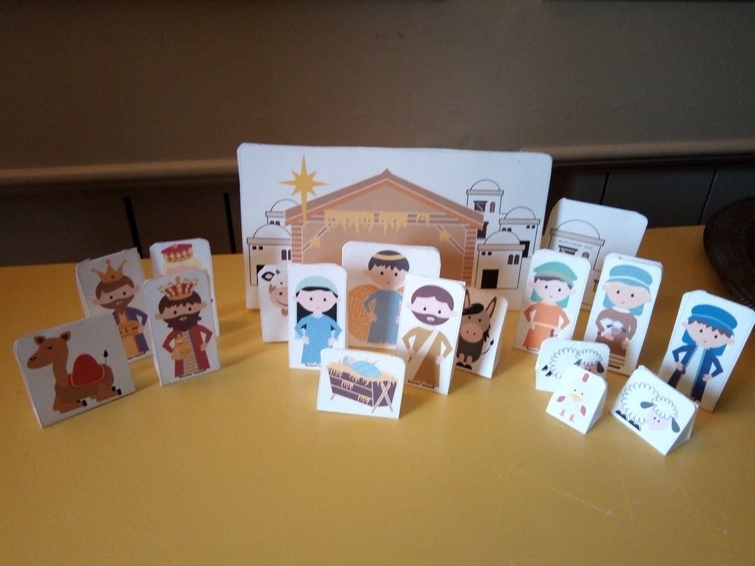 Imprimible Belén DIY Para Niños, Recortes De Belenes Para Niños, Crea ...