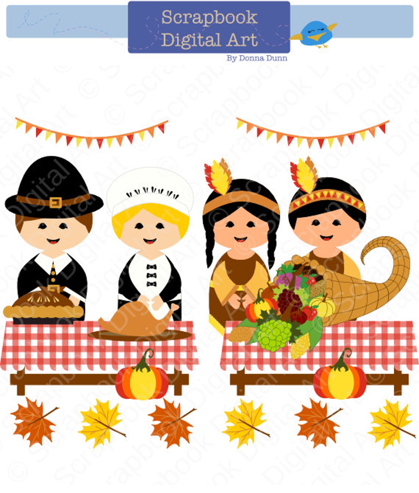 Thanksgiving Clip Art Set. the First Thanksgiving Clip Art. - Etsy