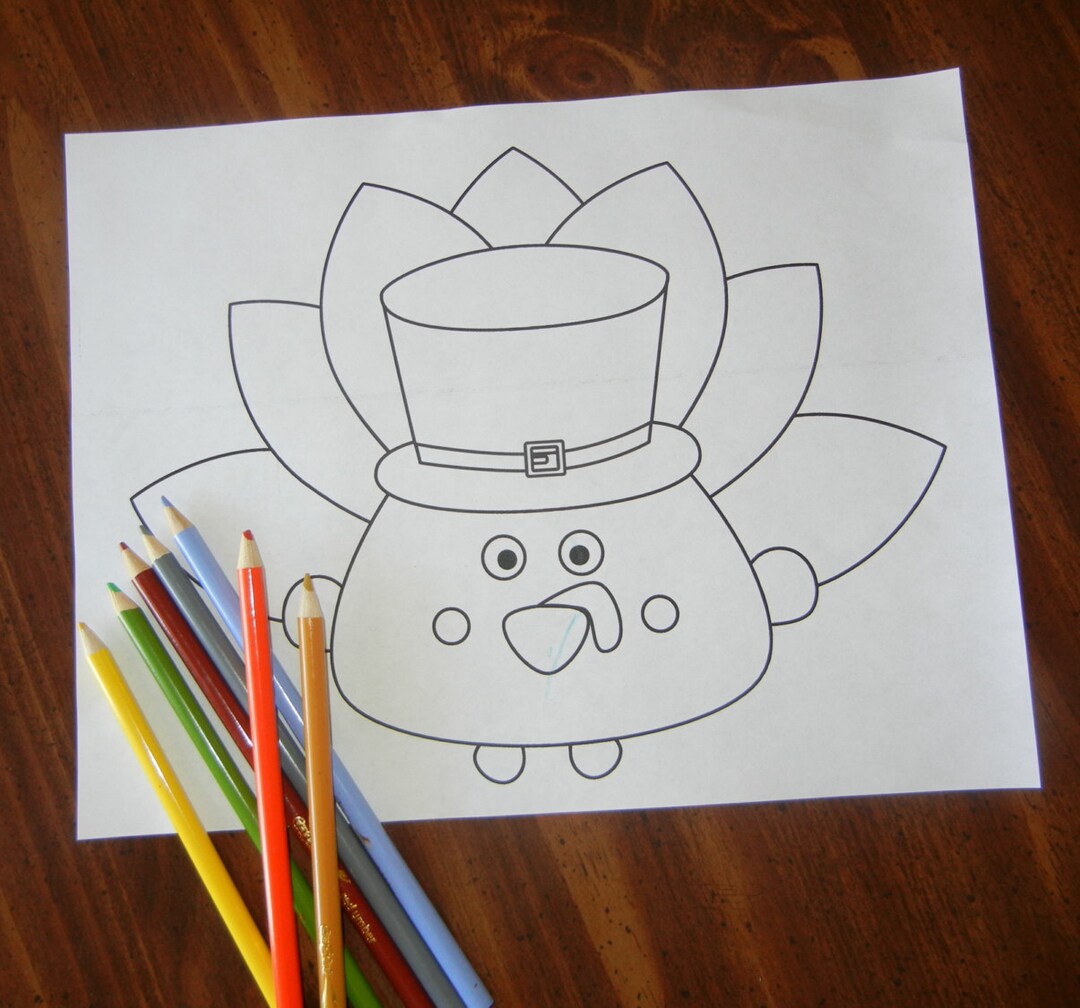 Thanksgiving Printable Coloring Page, Printable Turkey, Activity for ...