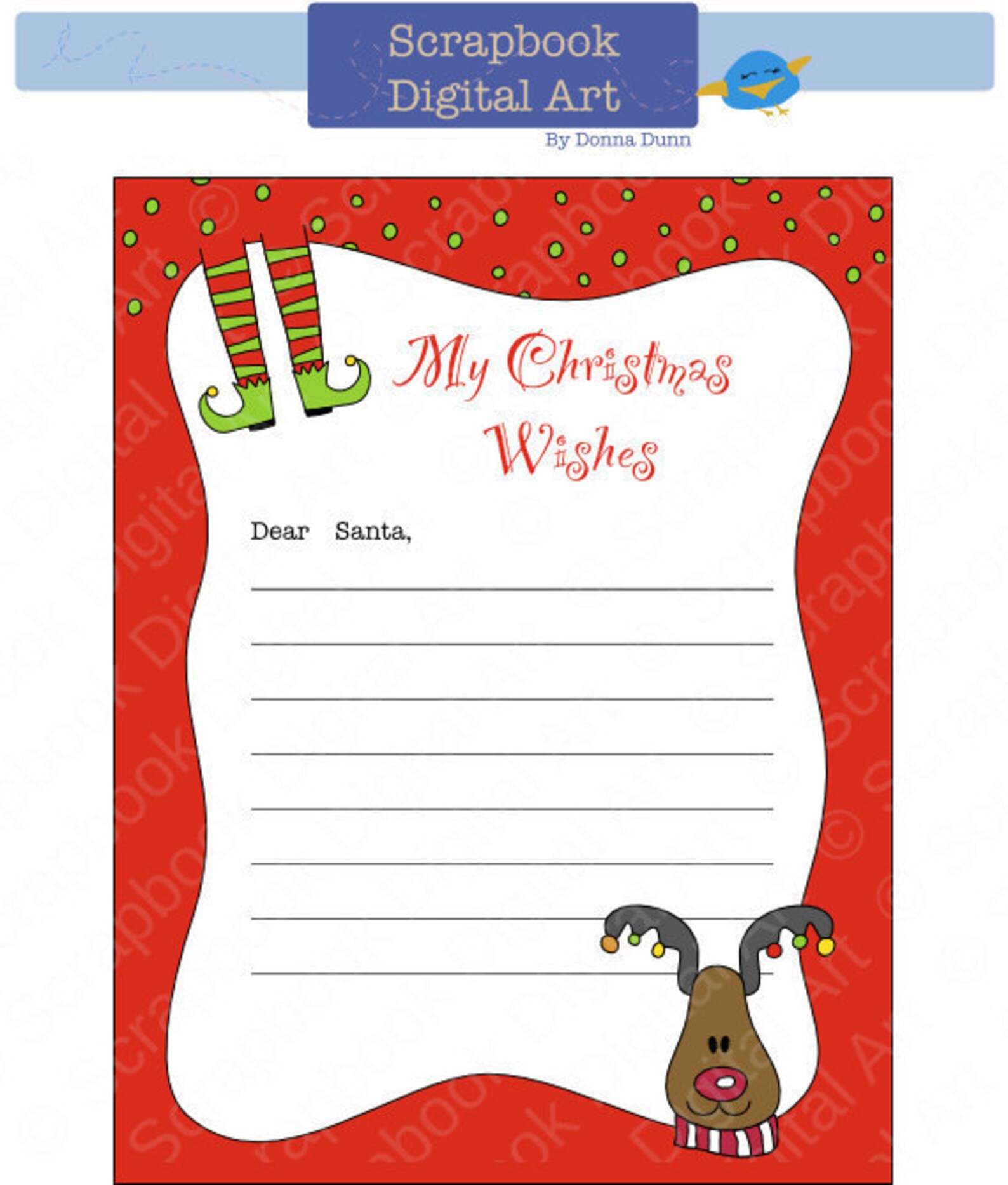 Letter to Santa, Naughty or Nice Printable, Christmas Printable, Dear ...