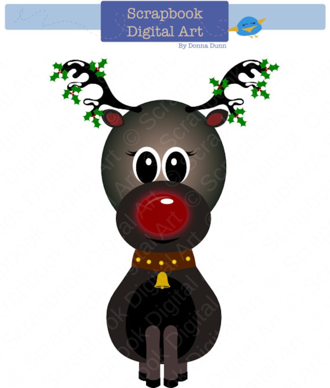 Rudolph the Red Nosed Reindeer Clip Art, Reno Navidad, Reindeer Clip ...