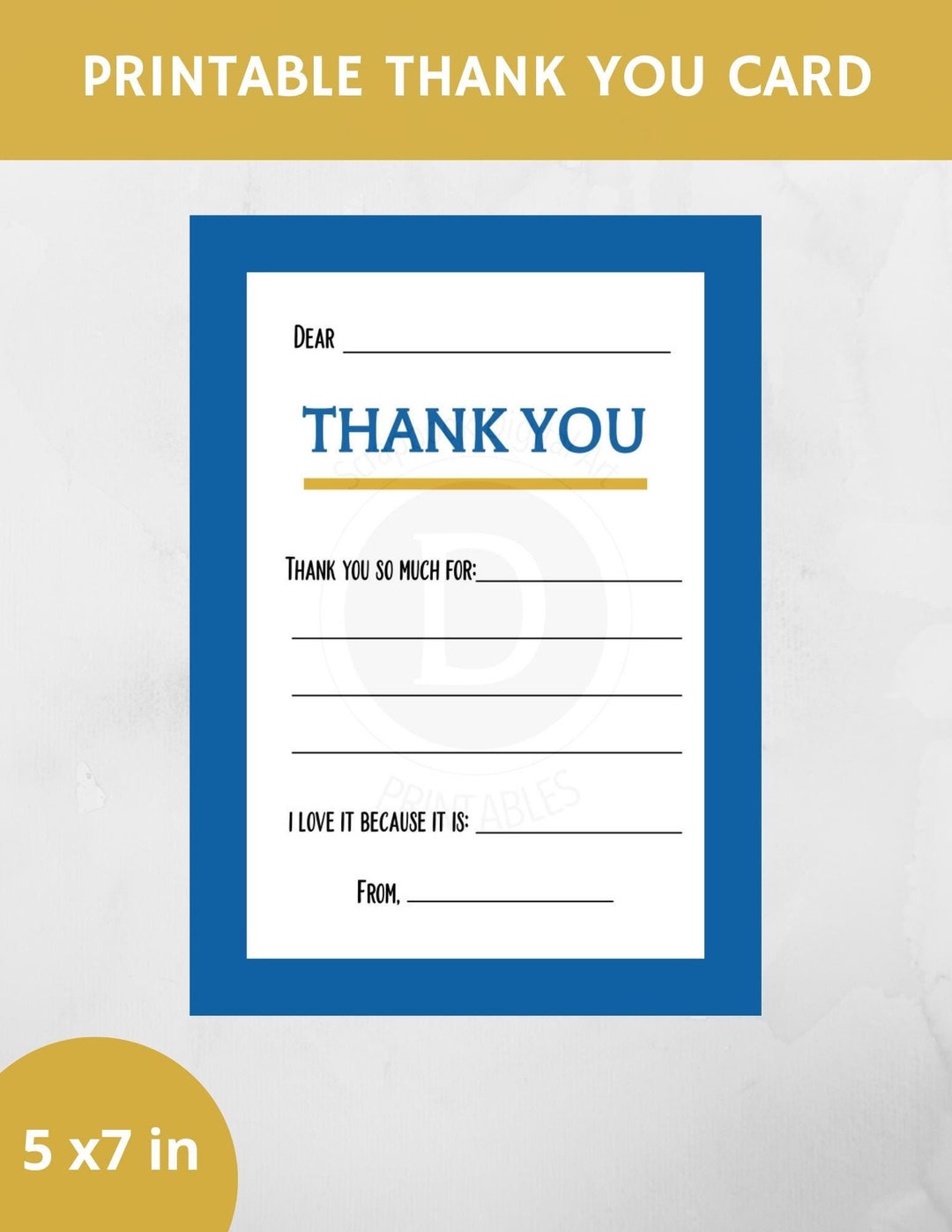 Tarjetas De Agradecimiento Imprimibles Para Niños, Para Completar ...