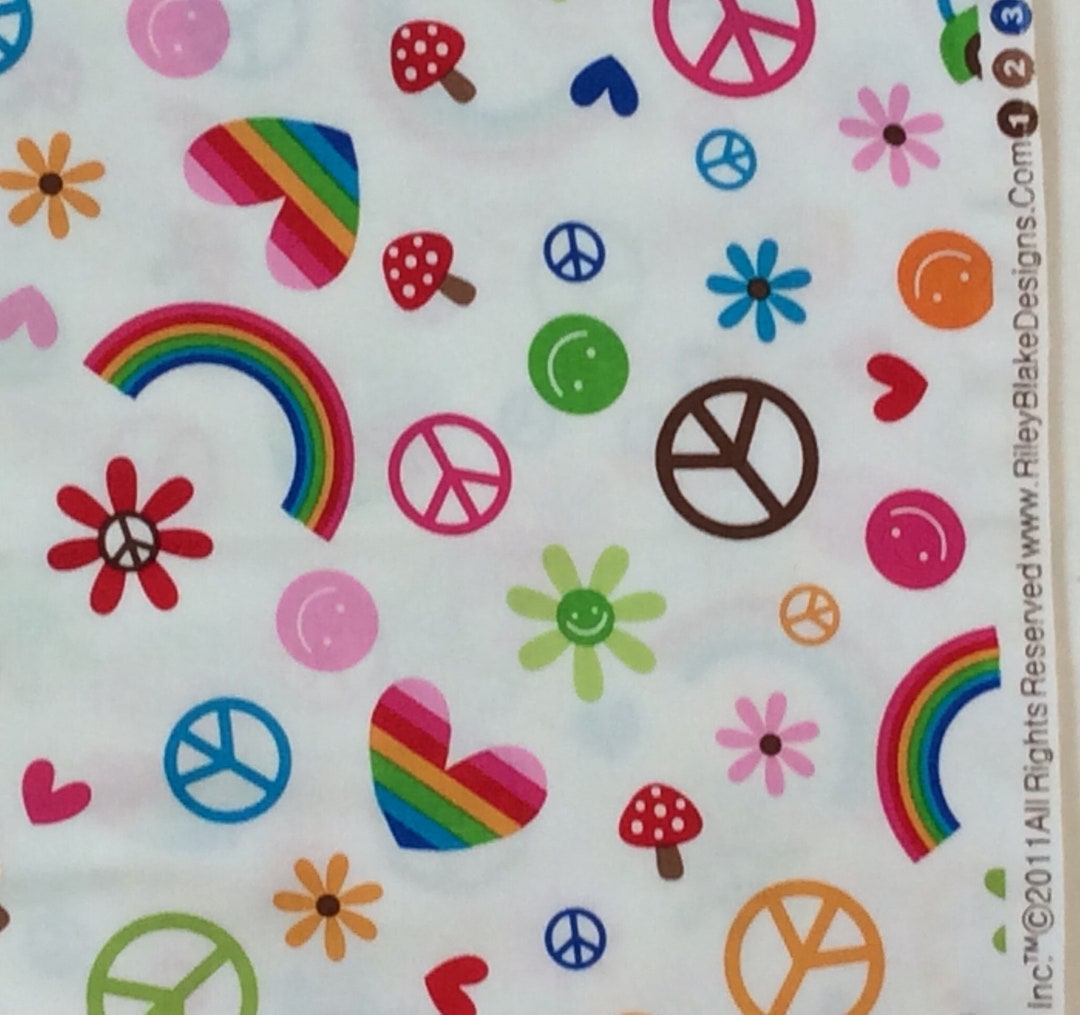 Feeling Groovy Cotton Fabric by the Half Yard, Rare OOP 2011 Fabric ...