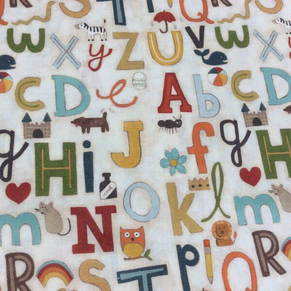 Alphabet Fabric - Etsy