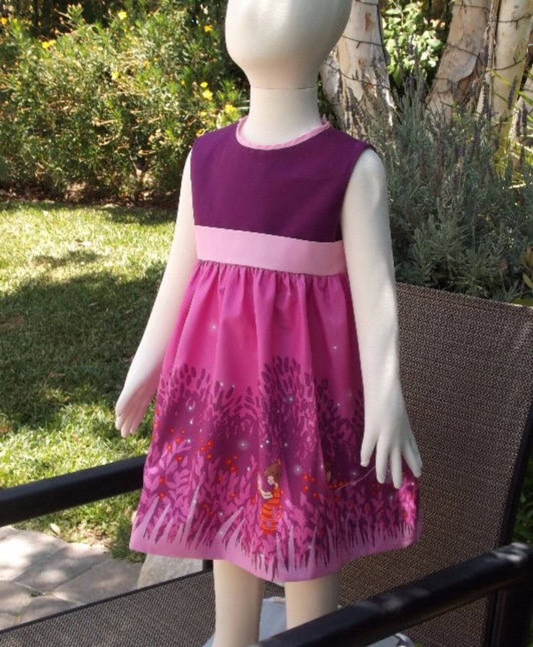 Wee Wander Summer Girls Party Dress Cotton Dress Pink Blue Magenta