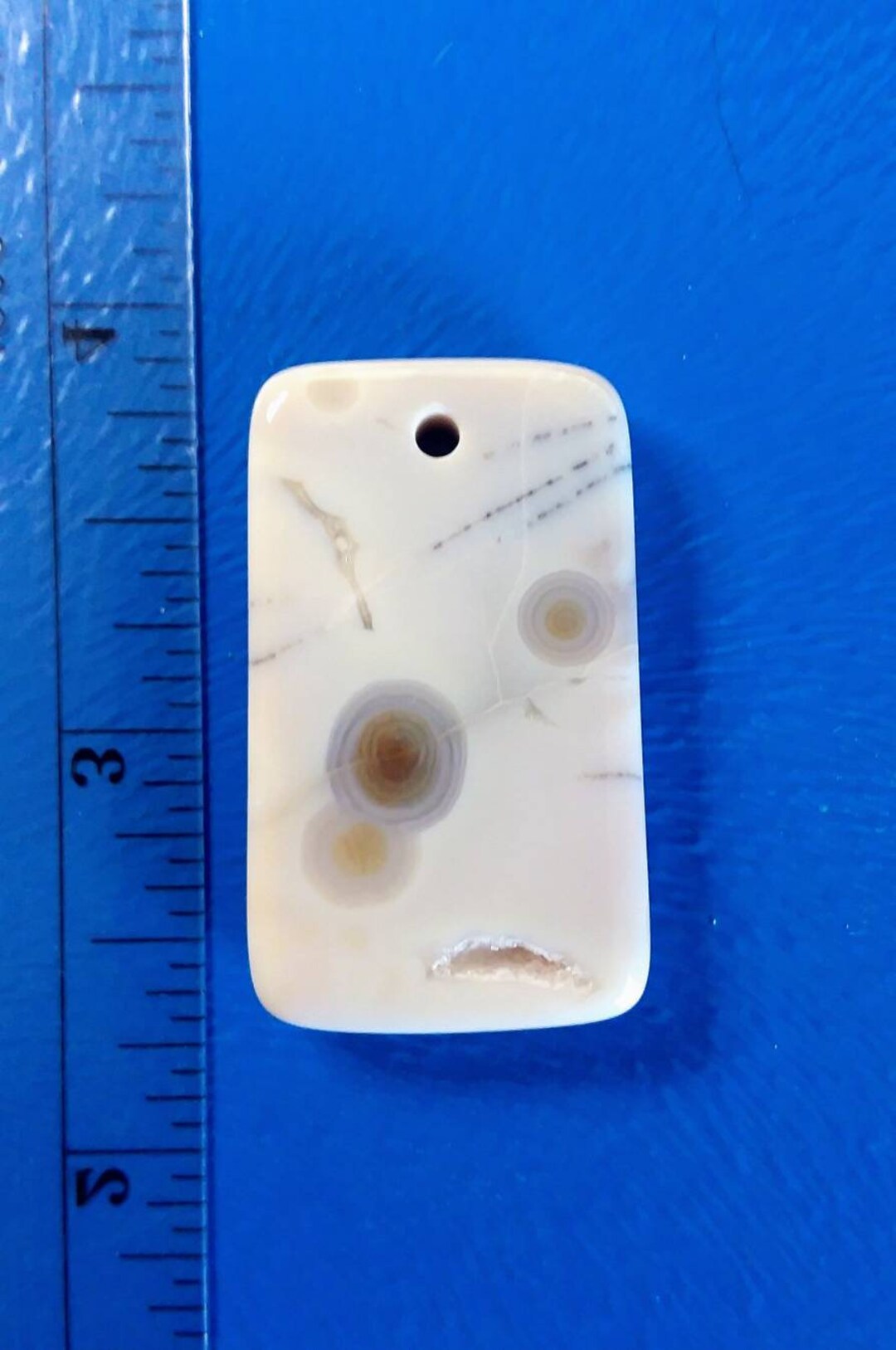 Translucent Drilled Ocean Jasper Cab for Wire Wrappers - Etsy