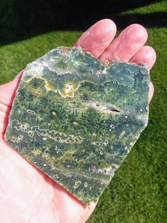 Jewelry Making & Beading Ocean Jasper Polished Slab Slice Materials ...