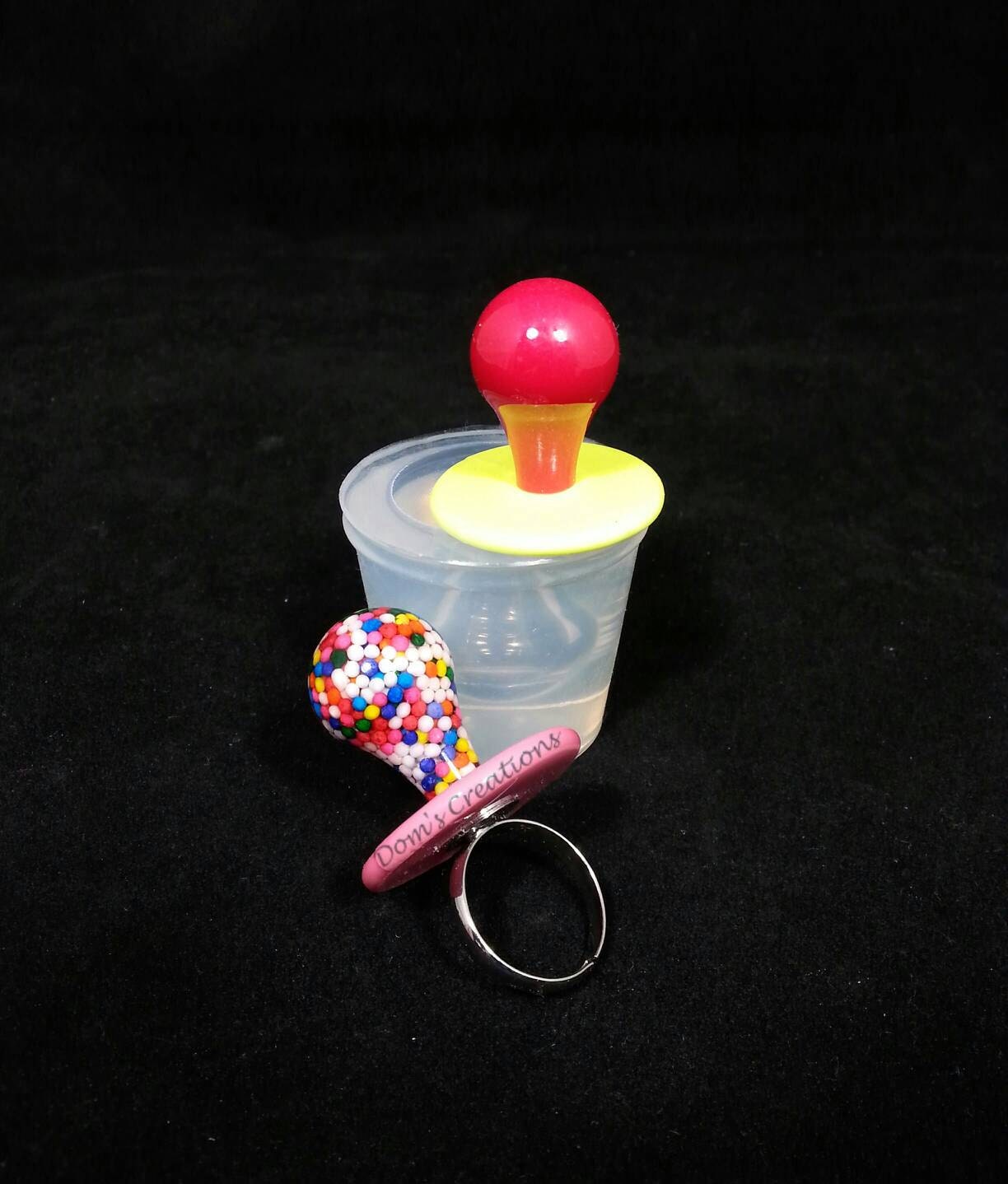 Bubble Ring Pop Clear Silicone Mold Pacifier Ring - Etsy