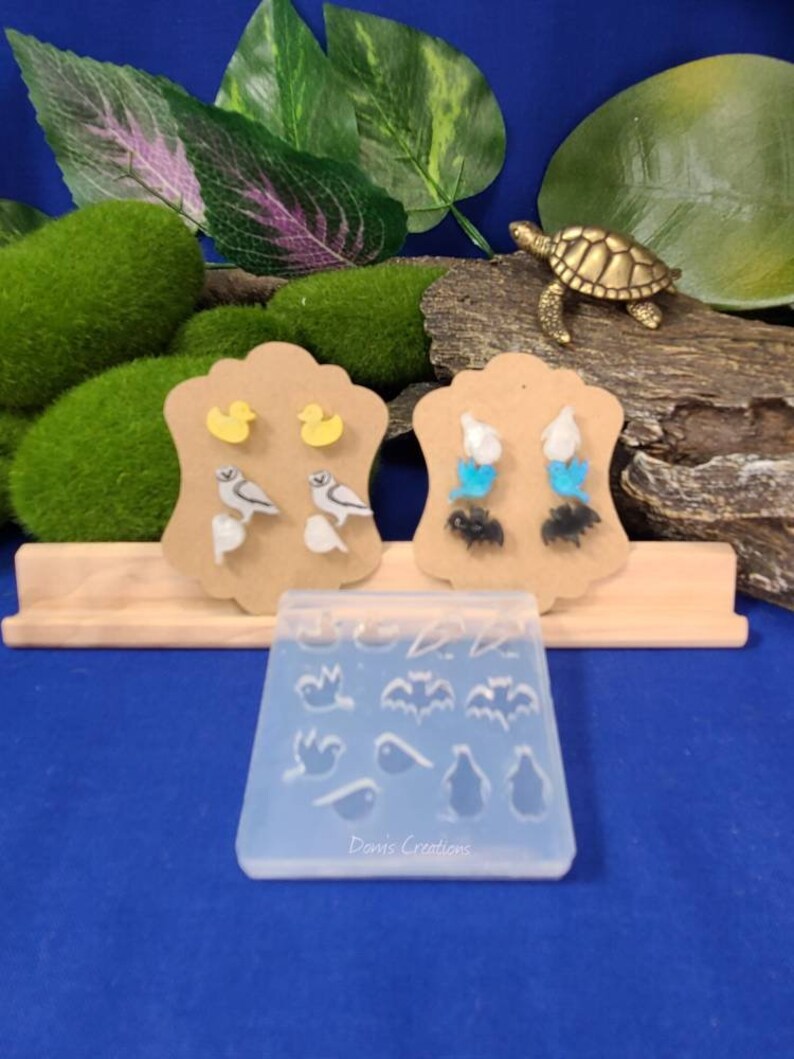 Flying Animals Earrings Post Sized Silicone Mold Pallet - Etsy