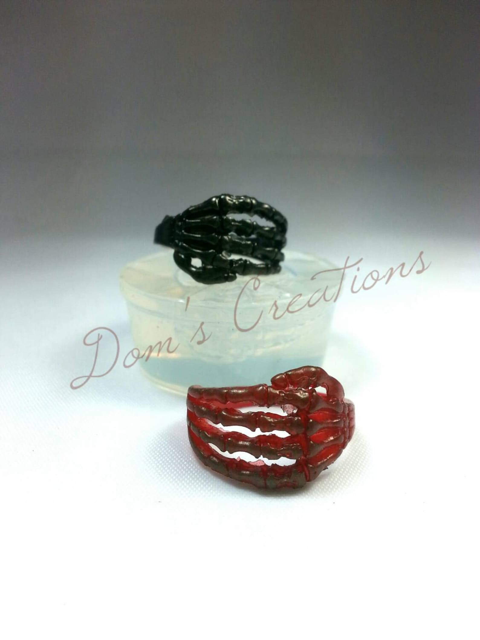 Intricate Skeleton Hand Ring Clear Silicone Mold, Multiple Sizes ...