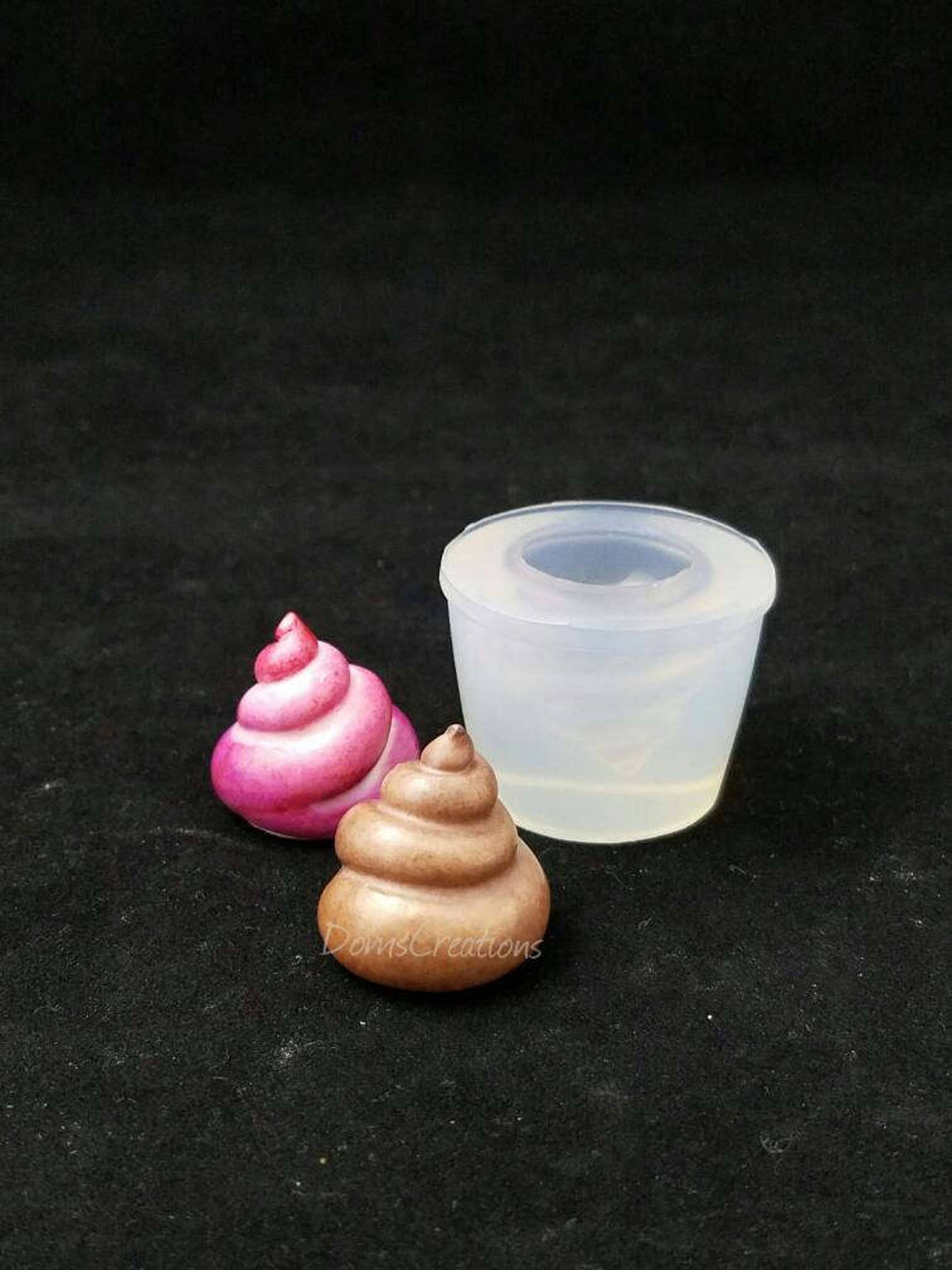 Hand Sculpted Kawaii Unicorn Poop 3d Silicone Mold 2 Size - Etsy