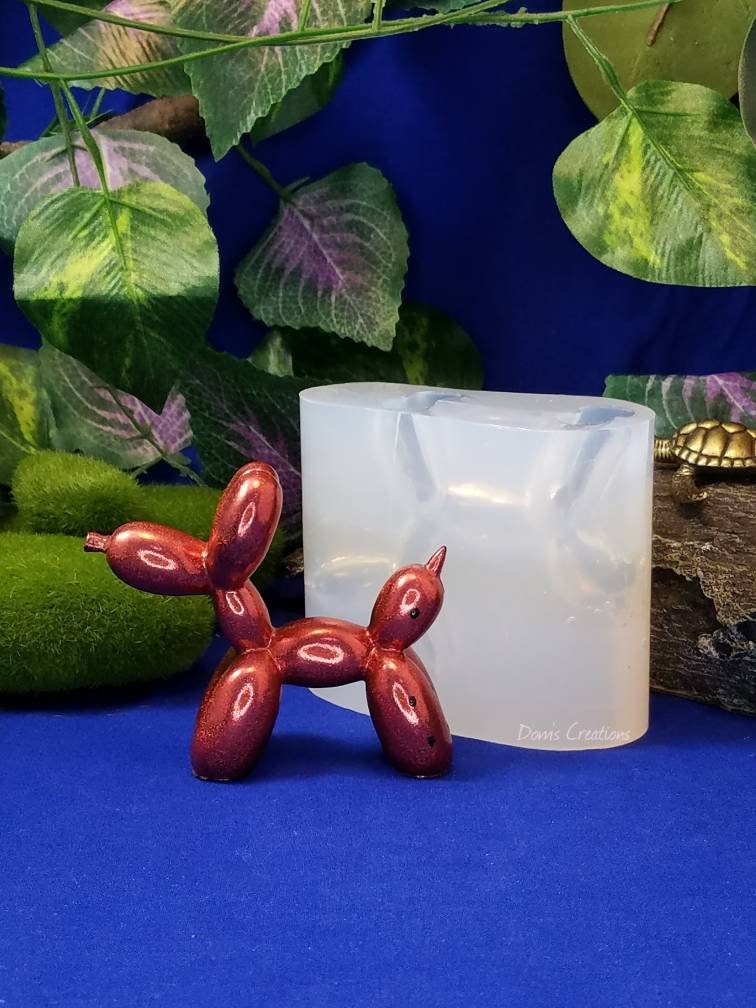 Medium 3D Dog Balloon Animal Poodle silicone mold | Etsy