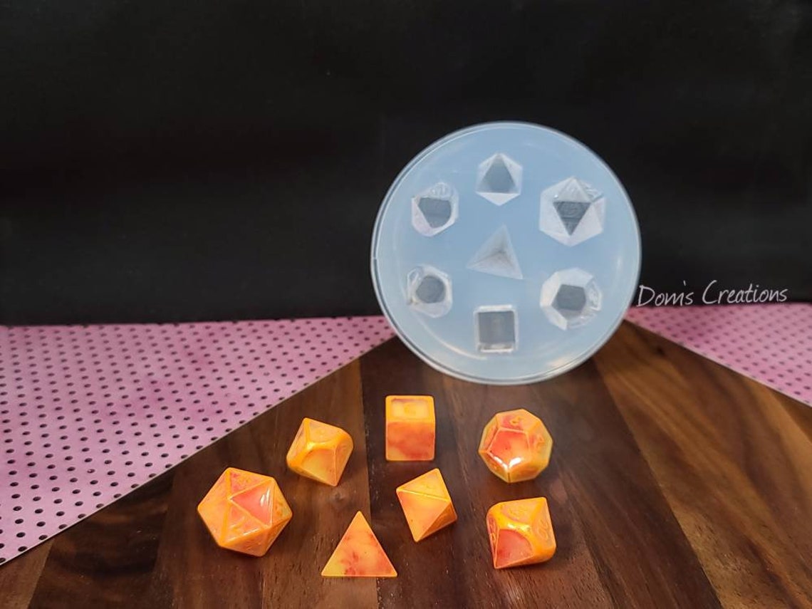Multi Sided Fancy Gaming Dice Food Safe Clear Silicone Mold - Etsy