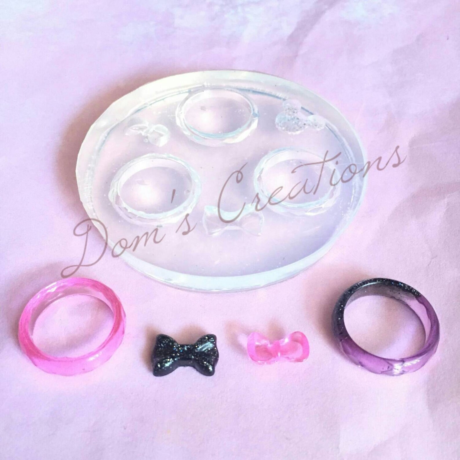 Multi faceted band rings clear silicone mold | Etsy