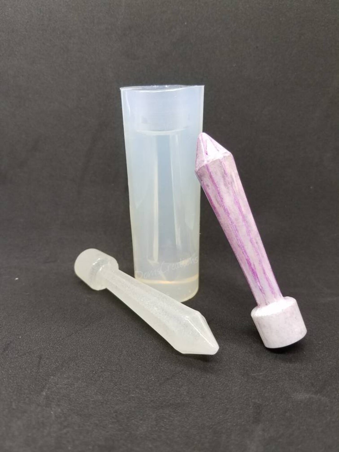 Pendulum Long Pointed Crystal With Wide Base, Clear Silicone Mold - Etsy