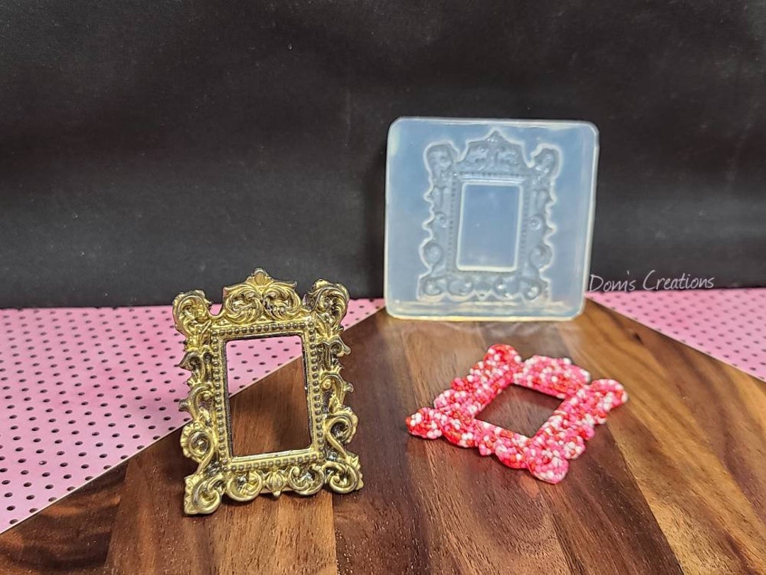 Mini Ornate Picture Frame for Resin, Chocolate or Clay, Clear Silicone ...