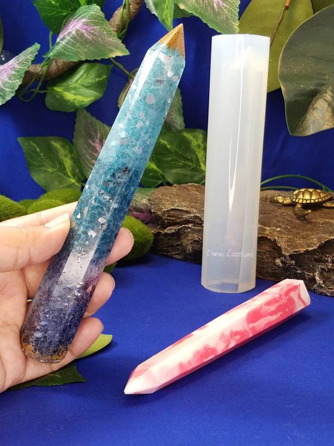 Large 7 Inch Pointed Truncated Crystal Wand Clear Silicone Mold - Etsy