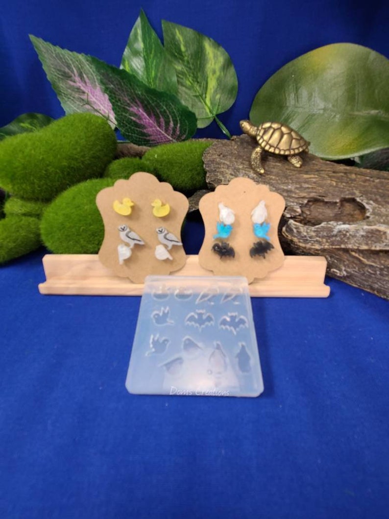 Flying Animals Earrings Post Sized Silicone Mold Pallet - Etsy