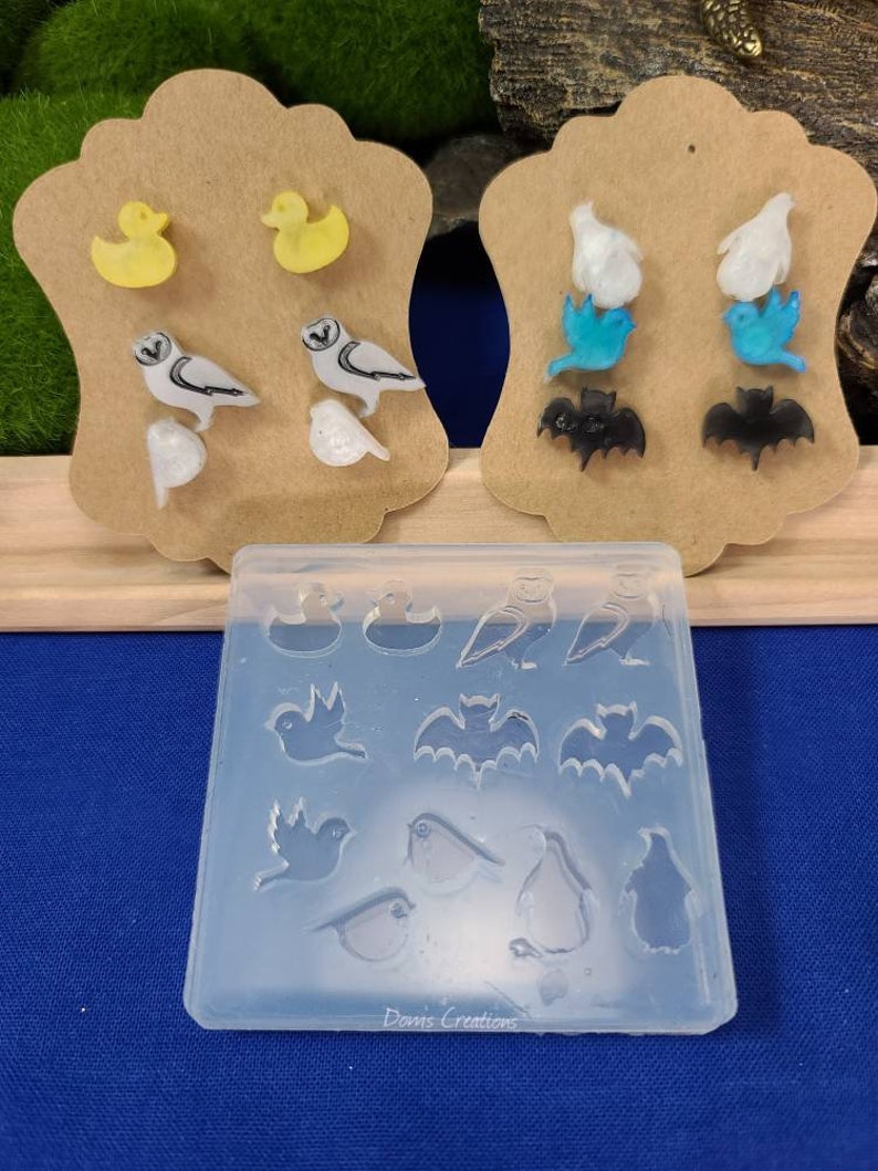 Flying Animals Earrings Post Sized Silicone Mold Pallet - Etsy