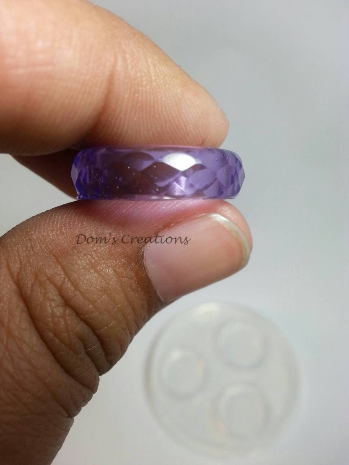 Multi faceted band rings clear silicone mold | Etsy