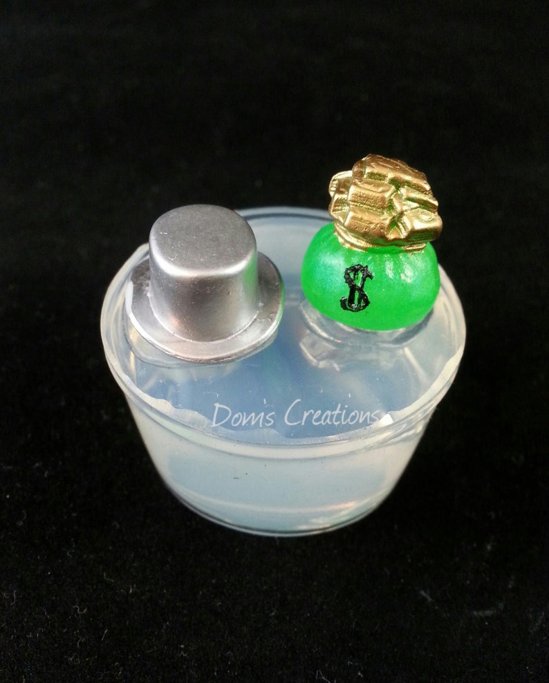 Monopoly Piece Token Classic Top Hat and Pot of Gold Clear - Etsy