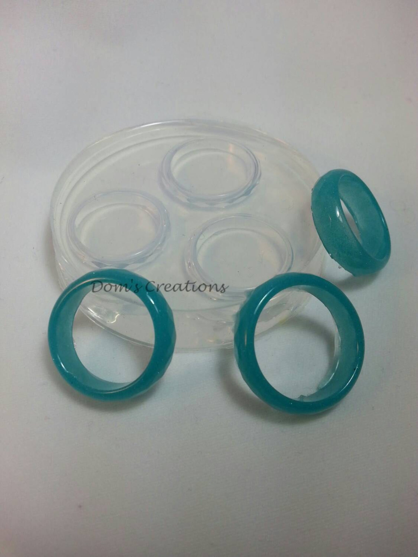 Multi faceted band rings clear silicone mold | Etsy