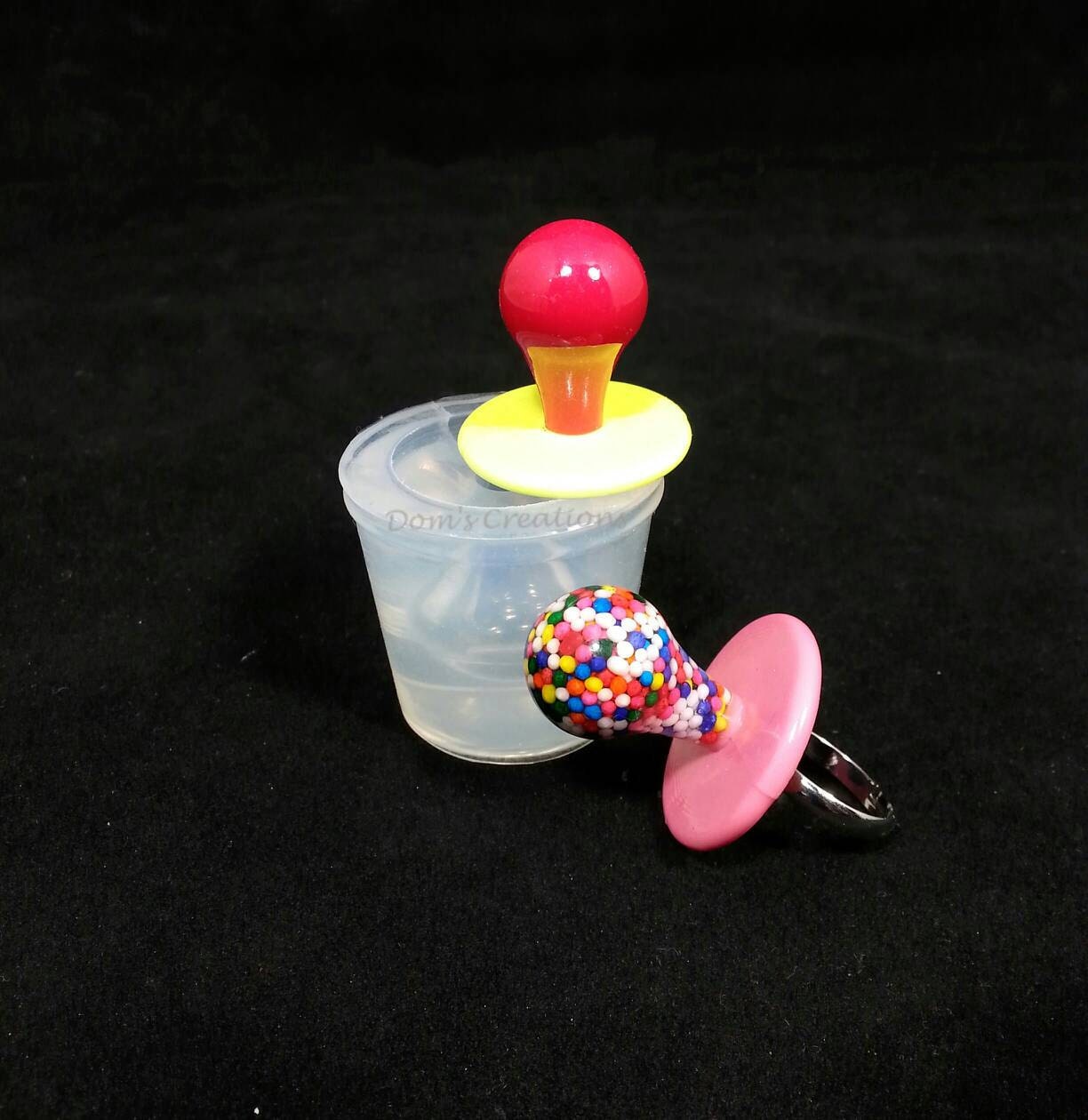 Bubble Ring Pop Clear Silicone Mold Pacifier Ring - Etsy