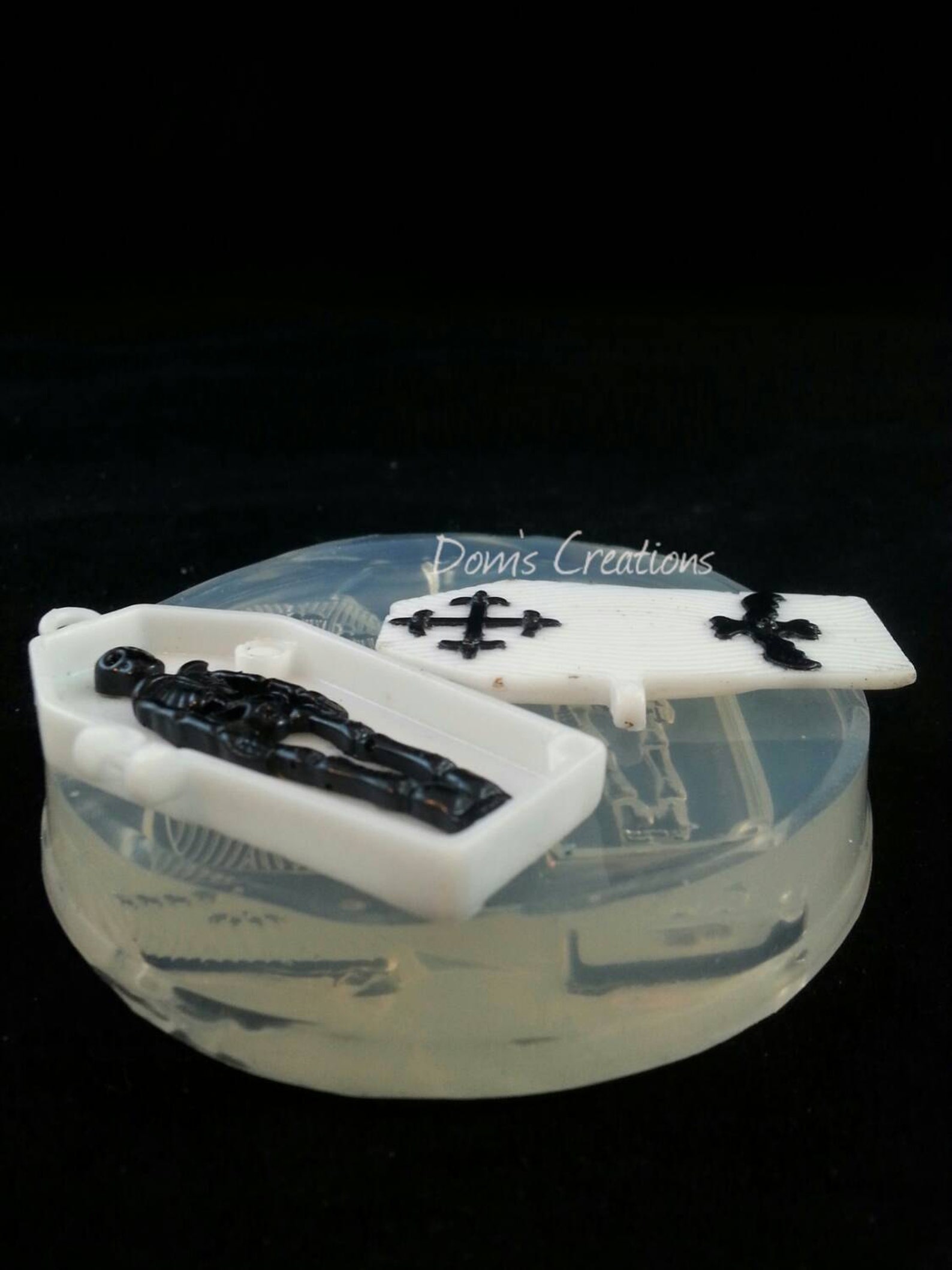 Coffin With Skeleton Pendant Locket Clear Silicone Mold - Etsy