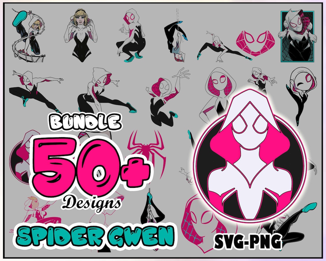 Ghost Spider Svg Bundle Cartoon, Svg Png EPS Dxf Clipart, Vector Cricut ...