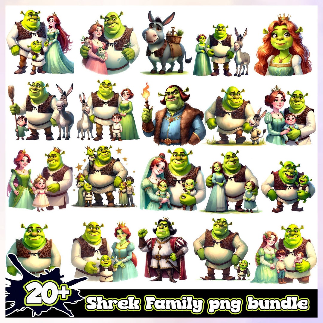 Shrek, Shrek Png File, Png Bundle, Vector, Cricut, Silhouette, Cut ...