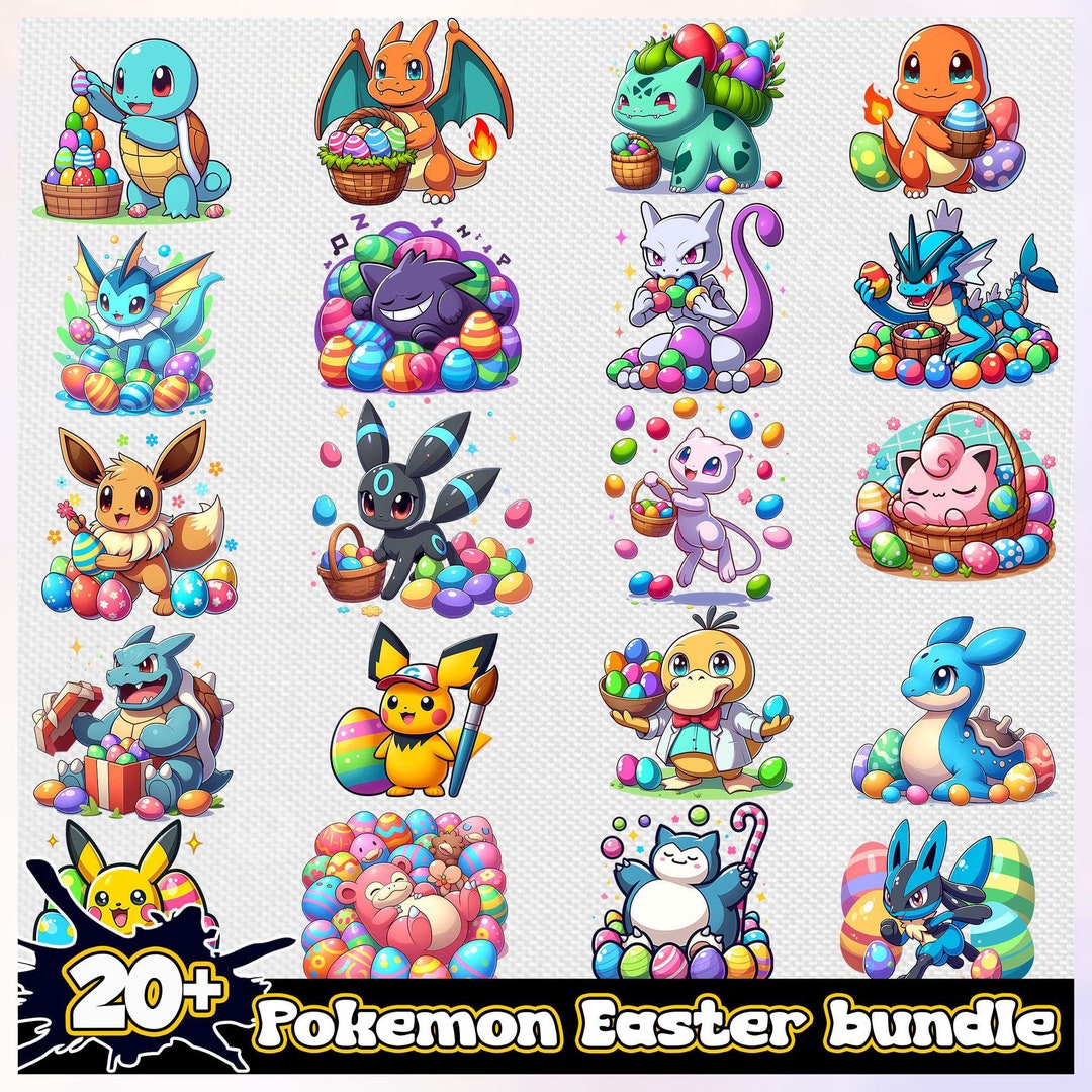 Easter Anime Character Png Bundle, Spring Easter Png, Happy Easter Day ...