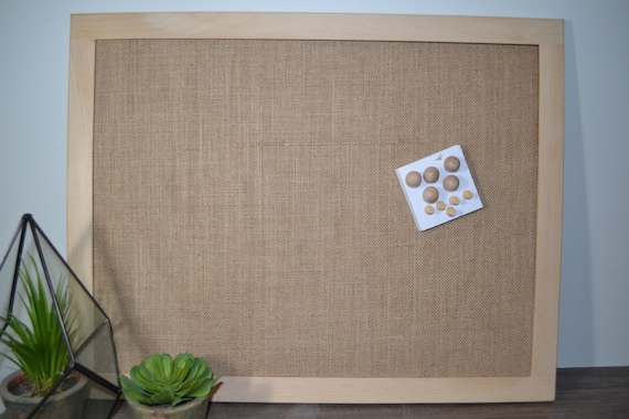 Natural Tan Burlap Framed Cork Bulletin Board Vision Board - Etsy