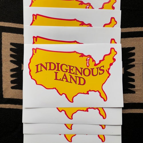 INDIGENOUS LAND americas Red Sticker - Etsy