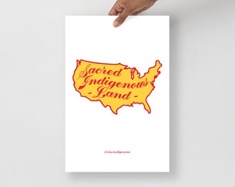 Poster-indigenous Land Acknowledgement//native American Rights ...