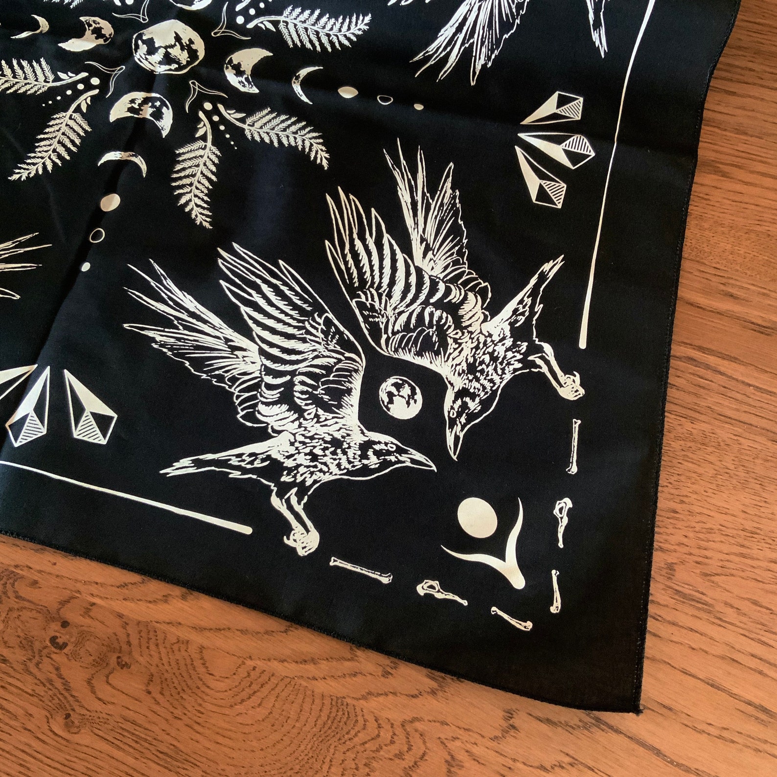 Raven Bandana/Handkerchief/Mask Ravens Crows Mystical | Etsy
