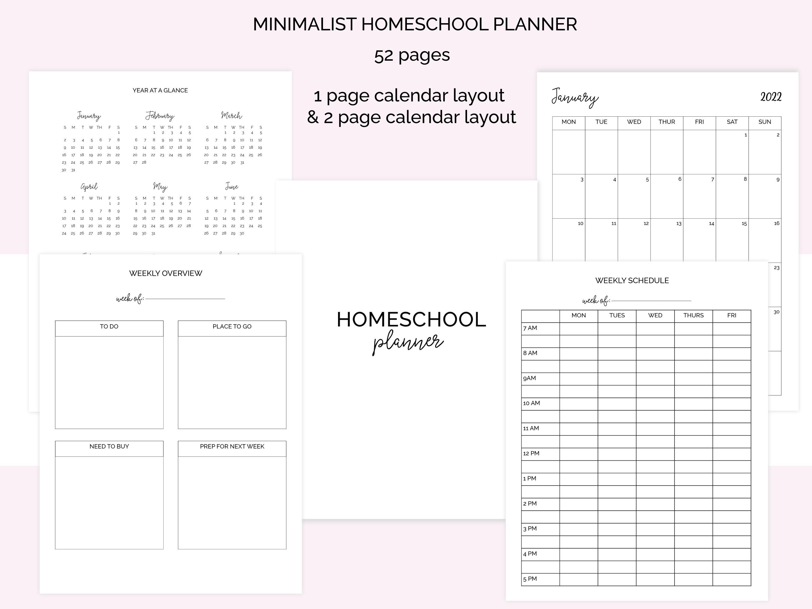 Homeschool Planner Printable | Printable Homeschool Planner | Undated ...