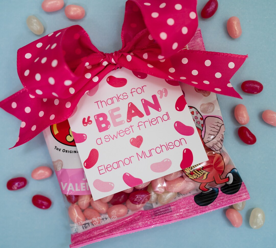 DIGITAL Jelly Bean Personalized Valentine's PRINTABLE PDF - Etsy